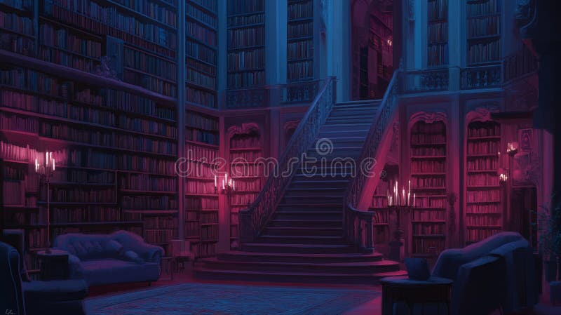 The Anime Library Features a Study Area with an Anime Background and a ...