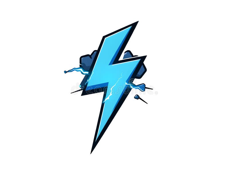 Anime Lightning Bolt Sticker: Electrifying Power Unleashed on White ...