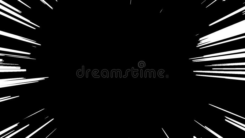 Anime Manga Style Speed Lines Animation Black Background Stock Video ...
