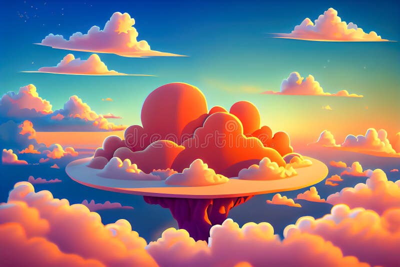 Anime Nuclear Explosion. Generative AI Stock Image - Image of hydrogen ...