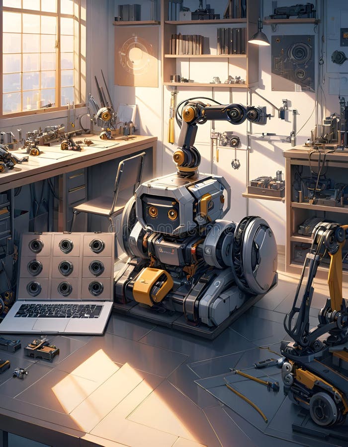Anime Style, a Robotic Labs Fantasy World Stock Illustration ...