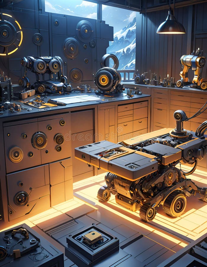 Anime Style, a Robotic Labs Fantasy World Stock Illustration ...