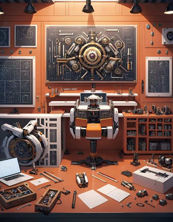 Anime Style, a Robotic Labs Fantasy World Stock Image - Image of ...