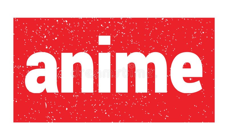 Anime Text Written on Red Stamp Sign Stock Illustration - Illustration ...