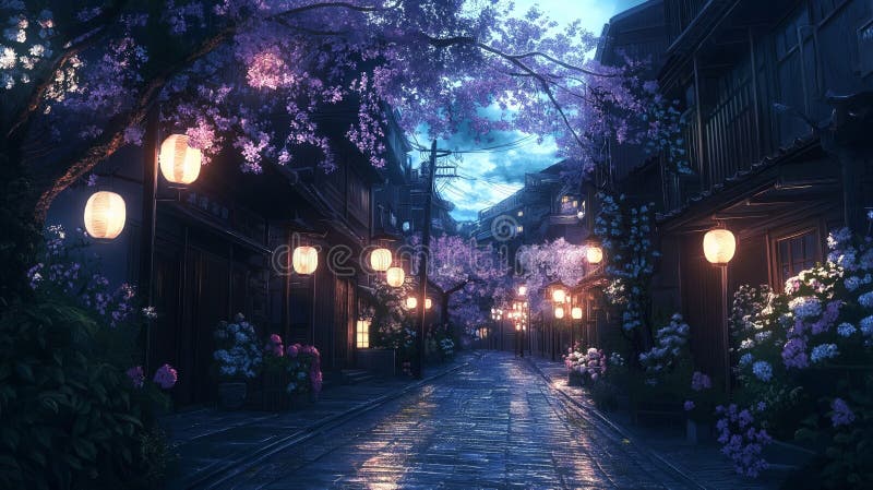 Anime theme for background stock photo. Image of view - 340769502