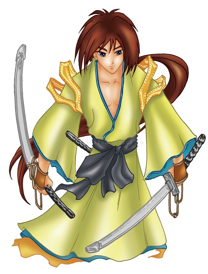 Anime warrior stock illustration. Illustration of warrior - 172158743