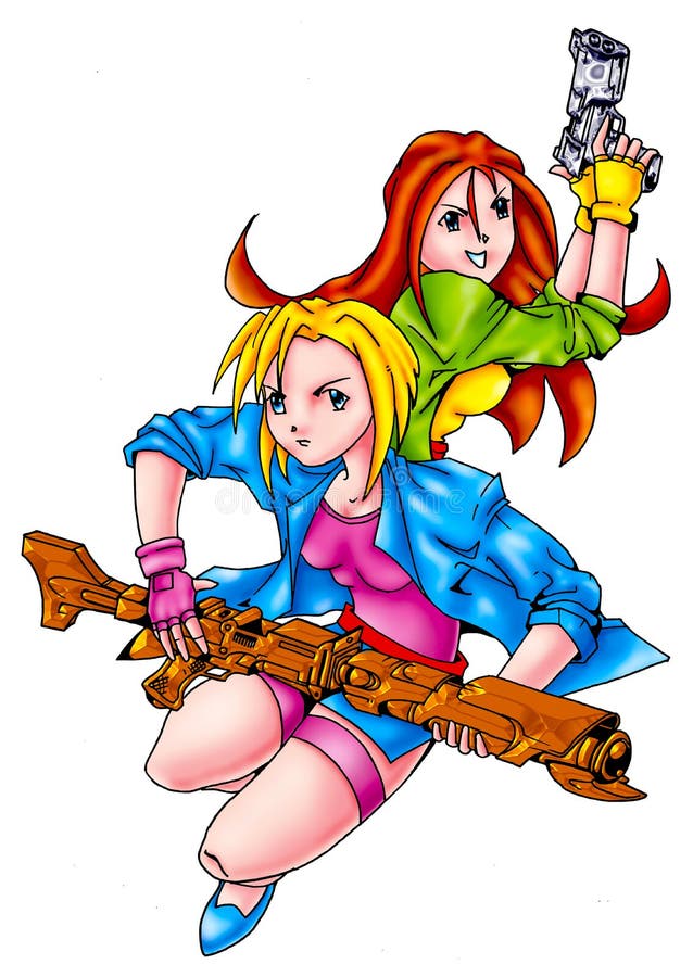 Anime warrior stock illustration. Illustration of digitally - 172158950