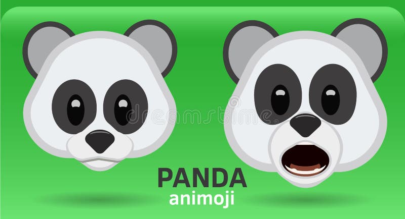 Animoji Panda, Vector Illustration Stock Vector - Illustration of ...