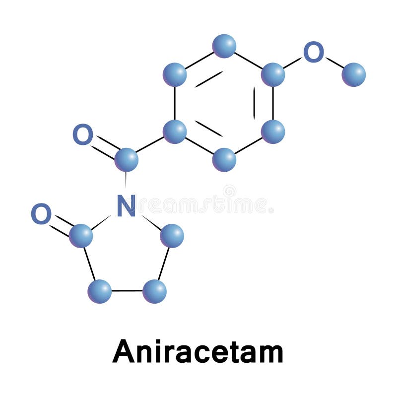 Struktur 3d Von Aniracetam, Von Alias N-anisoyl-2-pyrrolidinone Stock ...