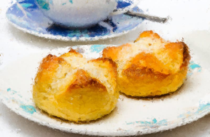 Anise Buns and Breakfast Cup Stock Photo - Image of tasty, dessert ...