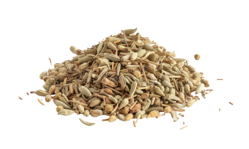 Anise Seeds Pile Isolated on White Background Stock Illustration ...