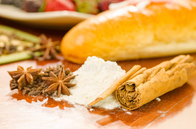 Anise Star and Flour on a Kitchen Stock Image - Image of dessert ...