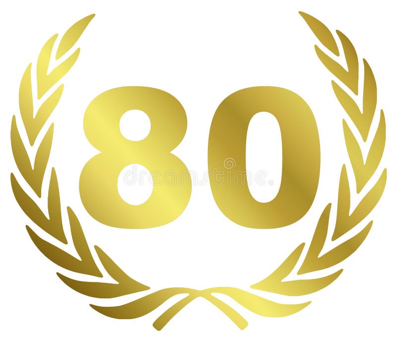 80º Aniversário ilustração stock. Ilustração de jubileu - 8592973