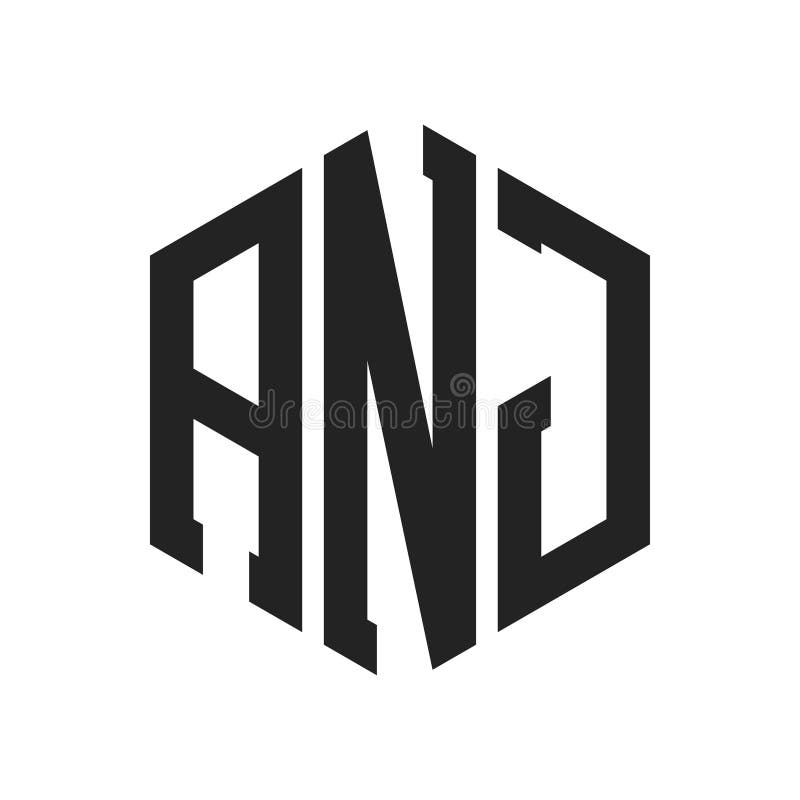 ANJ Logo Design. Initial Letter ANJ Monogram Logo Using Hexagon Shape ...