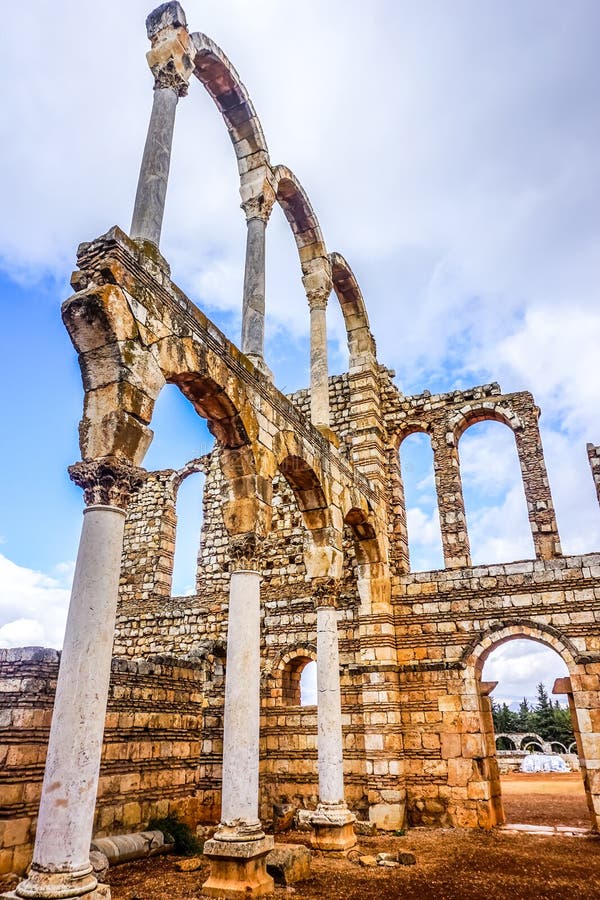 Anjar Citadel Historical Landmark 03 Stock Image - Image of bows ...