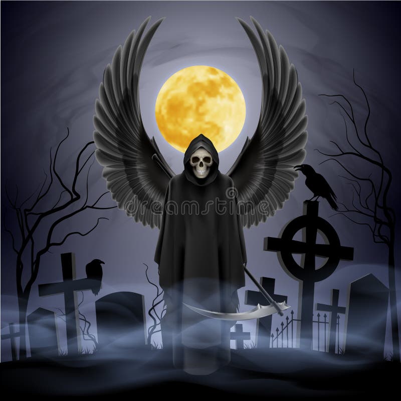 Anjo da morte ilustração do vetor. Ilustração de cartoons - 41354819