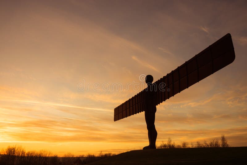 Anjo do norte - por do sol imagem de stock editorial. Imagem de ...