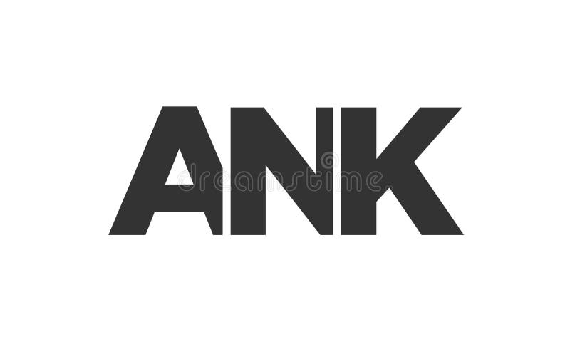 ANK Logo Design Template with Strong and Modern Bold Text. Initial ...