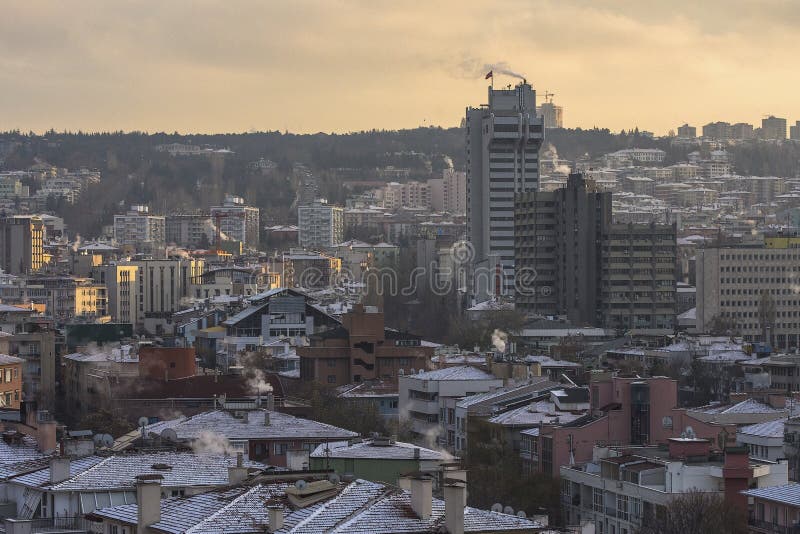 Ankara, Capitale Della Turchia Ad Orario Invernale Fotografia Stock ...