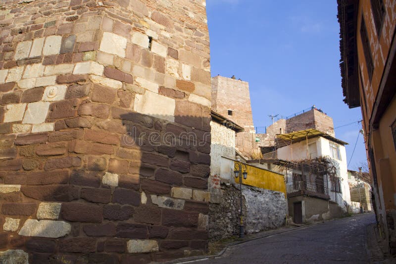 Ankara Fortress on the Hill Hissar in Turkey Stock Image - Image of ...