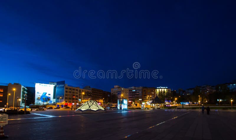 Ankara night scenery editorial stock image. Image of entertainment ...
