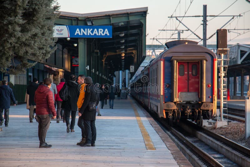 Ankara Train station editorial stock image. Image of journey - 185825319