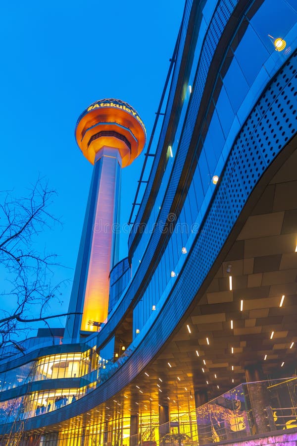 Ankara/Turkey-December 16 2018- Atakule Tower with Atakule Shopping ...
