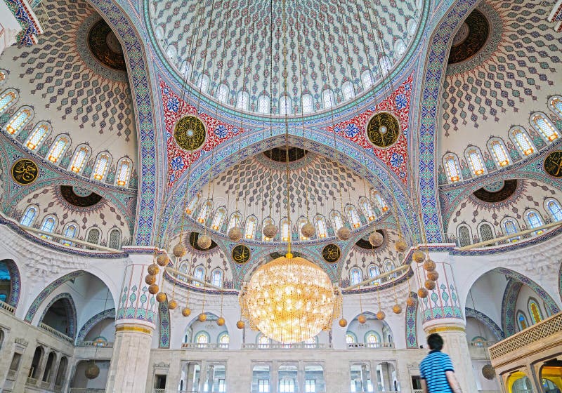 Ankara/Turkey- June 2 2018: Interior of Kocatepe Mosque Editorial Stock ...