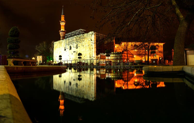 Ankara/Turkey-March 02 2019: Haci Bayram Mosque in the Night Editorial ...