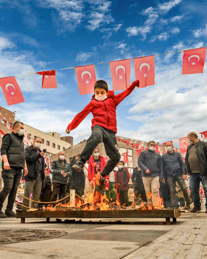Ankara, Turkey - March 21 2021: People Watching Nowruz Celebrations ...
