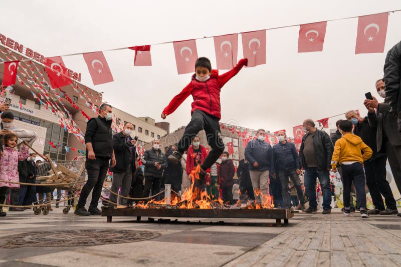 Ankara, Turkey - March 21 2021: People Watching Nowruz Celebrations ...