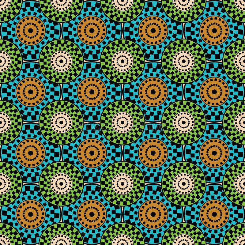 Africa Wax Print Ankara Pattern Textile Stock Illustration ...
