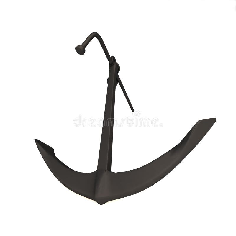 Akvarellankare Med Rep. Handmålad Nautisk Illustration Isolerad På Vit ...