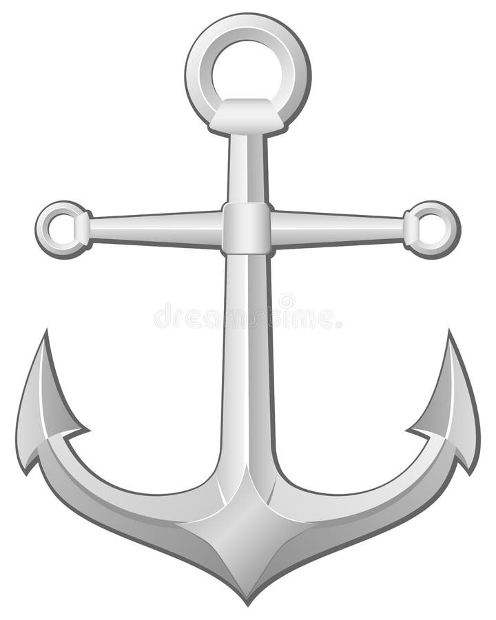 Anker Clipart Marine Anker Cartoon Lizenzfreies Vektorbild