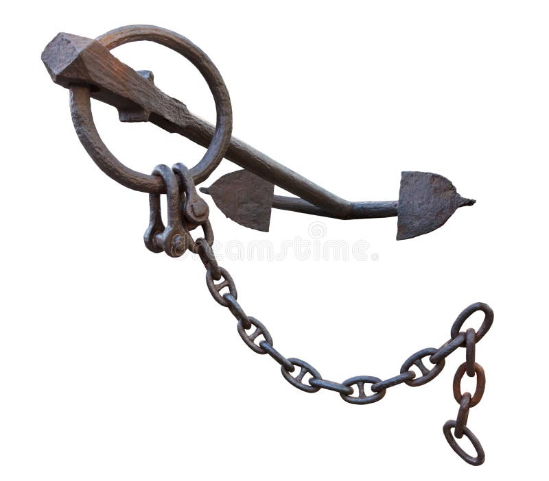 Anker stockfoto. Bild von getrennt, eisen, kette, überholt - 33160486