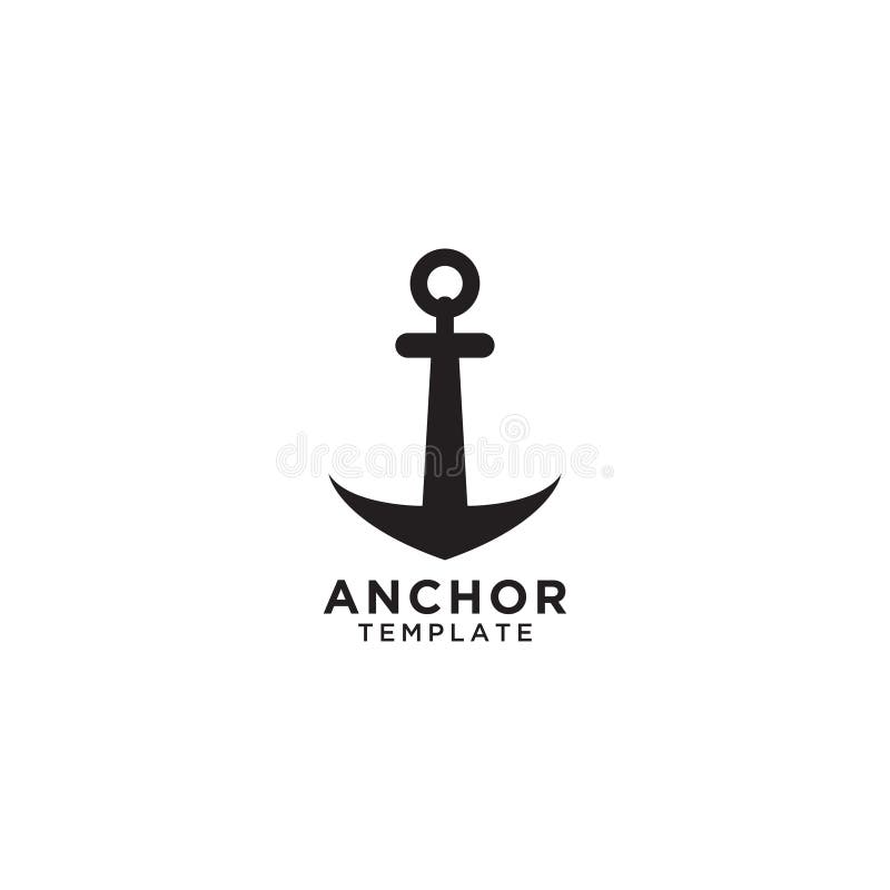 Anker Logo Design Template vector illustratie. Illustration of ontwerp ...