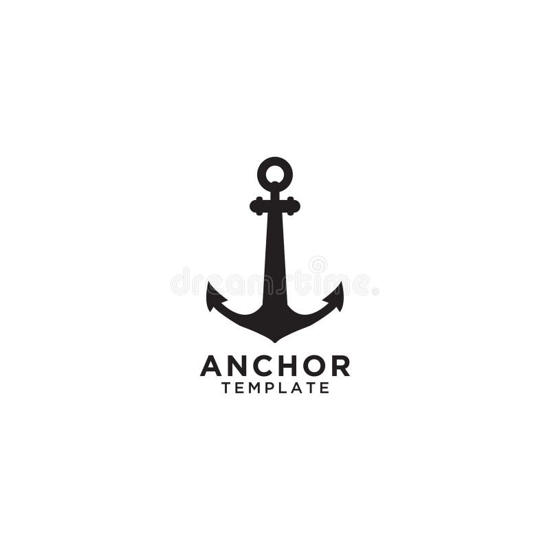 Anker Logo Design Template vector illustratie. Illustration of ontwerp ...