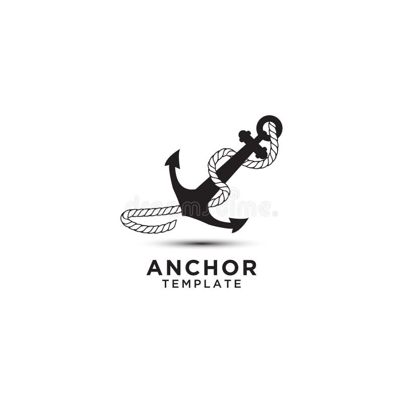Anker Logo Design Template vektor abbildung. Illustration von zeichen ...