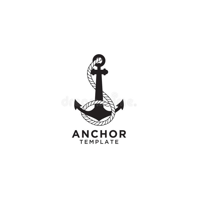 Anker Logo Design Template vektor abbildung. Illustration von ...