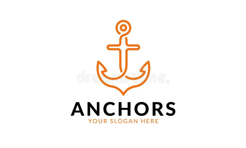 Anker Logo Template stock abbildung. Illustration von meer - 109096564