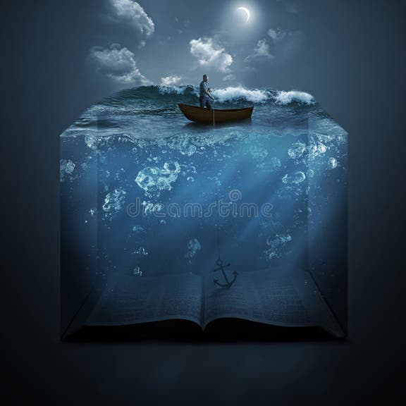 Anker und Bibel stockfoto. Bild von anker, ozean, mond - 47742844