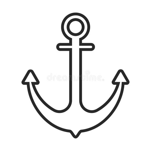 Anker vectorpictogram vector illustratie. Illustration of eenvoudig ...