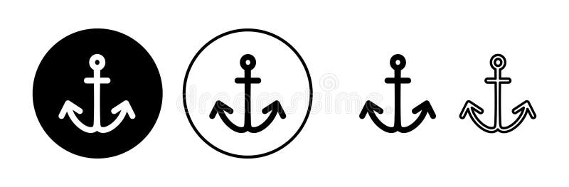 Ankerpictogram . Ankerteken. Marien Symbool Vector Illustratie ...