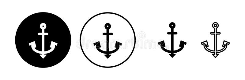Ankerpictogram . Ankerteken. Marien Symbool Vector Illustratie ...