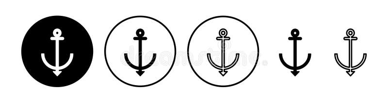 Ankerpictogram . Ankerteken. Marien Symbool Vector Illustratie ...