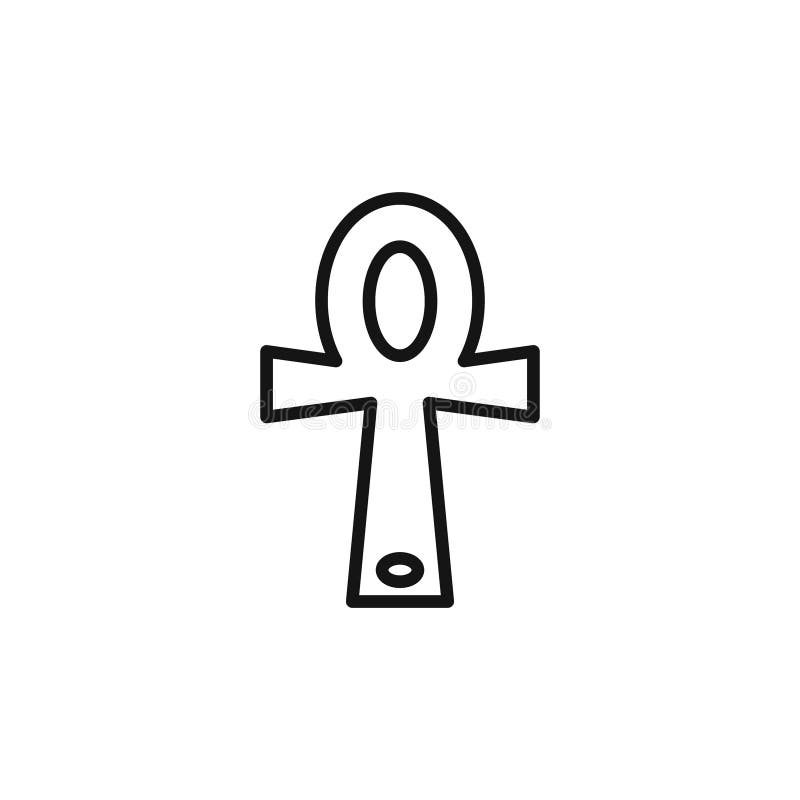 Ankh Icon Outline Collection in Black Stock Vector - Illustration of ...