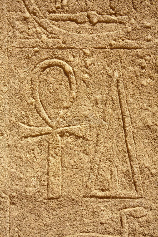 Ankh sign stock photo. Image of temple, sandstone, egypt - 16335868