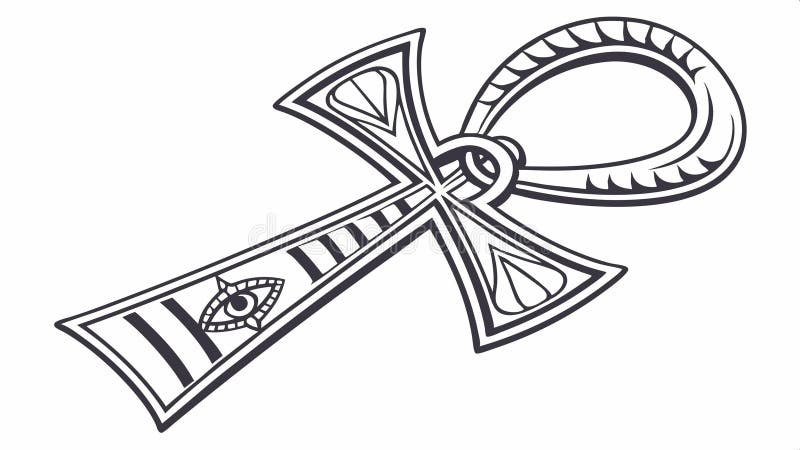 Ankh Symbol Illustration, Egyptian Cross with Loop, Ancient Symbol of ...