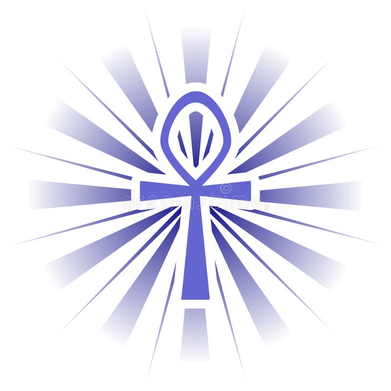 Egyptian Ankh on Abstract Background in Green Stock Vector ...