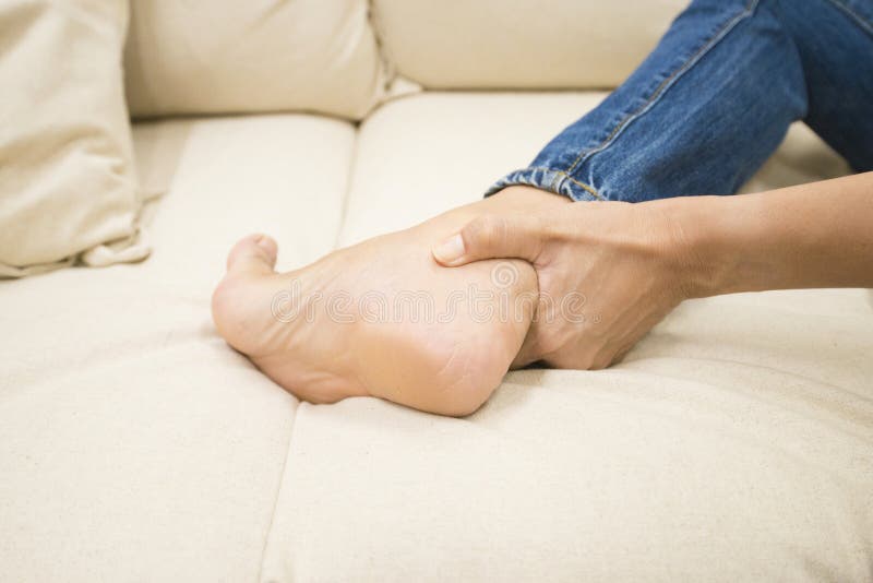 The Ankle Muscles are Sore and Painful Stock Image - Image of bandage ...
